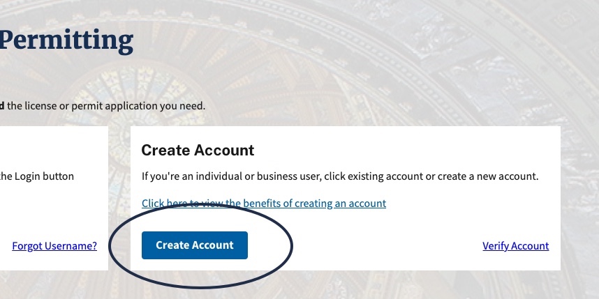 Create Your Account – Regulatory Licensing & Permitting (RLP)